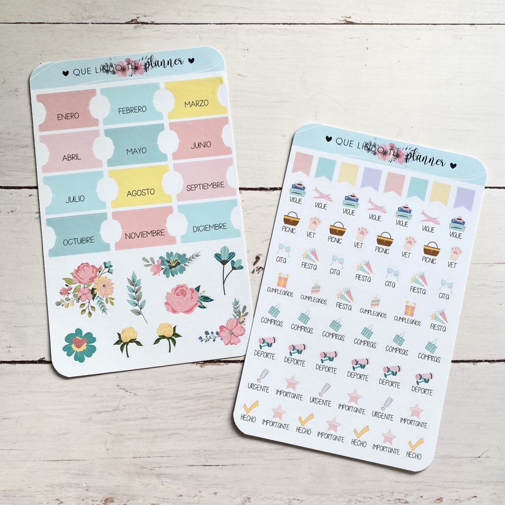 Set Stickers Study planner — Que Lindo Tu Planner